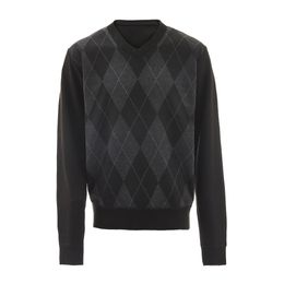 Fernell Pullover Herren Gr&ouml;&szlig;e S/M dunkelgrau / schwarz / wei&szlig;