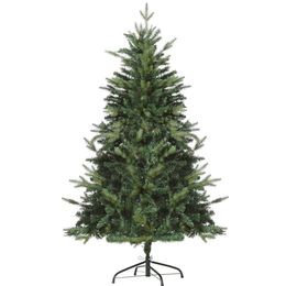 HOMCOM Weihnachtsbaum 1,5 m Christbaum Kunsttanne 946 Zweige Metallfuß PVC Grün Ø95 x 150H cm