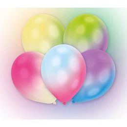 Amscan® Luftballons LED Farbverlauf mehrfarbig, 5 St.