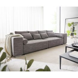 DeLife Big-Sofa Marbeya 290x110 cm Hellgrau mit Schlaffunktion, Big Sofas