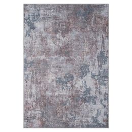 MyFlair Teppich Olivia, 200cm x 290cm, Farbe grau/blau/braun Mix, rechteckig