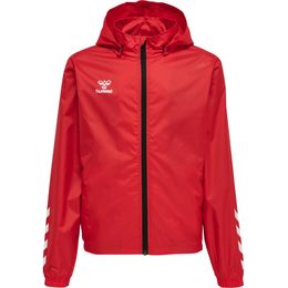 Hummel Sportjacke Jungen Gr&ouml;&szlig;e 128 blutrot / wei&szlig;