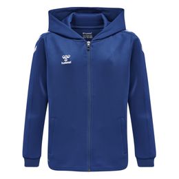 Hummel Sportsweatjacke Jungen Gr&ouml;&szlig;e 128 dunkelblau / wei&szlig;