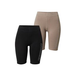Hummel Sportshorts 'Maja' Damen Gr&ouml;&szlig;e L brokat / schwarz / wei&szlig;