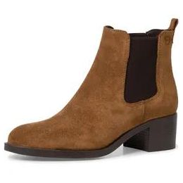 Chelseaboots Tamaris Gr. 40, braun (cognac) Damen Schuhe einfach zum Schlupfen - schmale Form