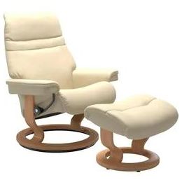 Relaxsessel stressless "Sunrise", beige (vanilla paloma), B:88cm H:103cm T:78cm, Leder BATICK: BATICK ist ein leicht korrigiertes, durchgefärbtes und genarbtes Möbelleder, bei dem die meisten Unebenheiten und Spuren in der Regel entfernt wurden., Leder PALOMA: PALOMA ist ein durchgefärbtes Semianilin-Möbelleder mit natürlicher Narbung., ROHLEDER Stoff Q2 FARON: Ein fester zuverlässiger Bouclu00e9 