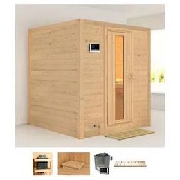 Karibu Sauna "Menja" Saunen 9-kW-Ofen mit externer Steuerung Gr. Saunaofen, externe Steuerung, 9 kW, beige (naturbelassen)