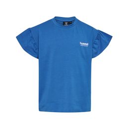 Hummel Shirt M&auml;dchen Gr&ouml;&szlig;e 128 blau / wei&szlig;