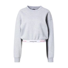 Tommy Jeans Sweatshirt Damen Gr&ouml;&szlig;e M hellgrau / rot / wei&szlig;