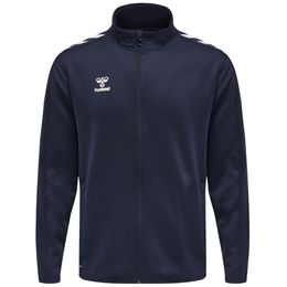 Hummel Sportsweatjacke Herren Gr&ouml;&szlig;e L nachtblau / wei&szlig;