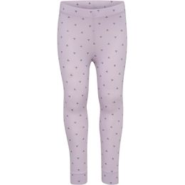 Hummel Leggings 'Beesy' M&auml;dchen Gr&ouml;&szlig;e 74 dunkelgr&uuml;n / flieder