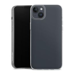 DeinDesign iPhone 14 Plus Handy Silikon H&uuml;lle Case transparent Handyh&uuml;lle Anthracite Grey Unicoloured Silikon Case