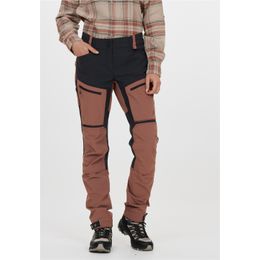 Softshellhose WHISTLER "Kodiak" Gr. 44, EURO-Größen, braun (schwarz-braun) Damen Hosen mit praktischen Taschen