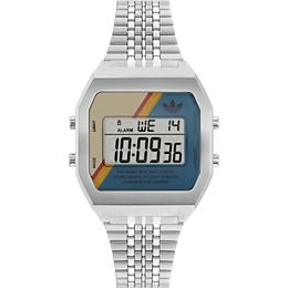 Digitaluhr adidas originals "AOST235562I" Armbanduhren silberfarben Herren Armbanduhr, Quarzuhr, Herrenuhr