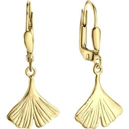 Paar Ohrhänger Firetti "Schmuck Geschenk, Ohrringe Gingko, Gold 333" Gr. Gelbgold 333, goldfarben (gelbgoldfarben) Damen