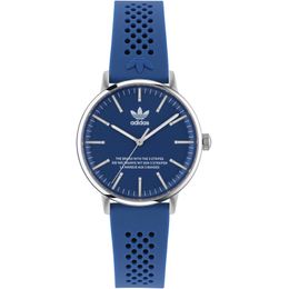 Quarzuhr adidas originals "CODE ONE 3H, AOSY230222I" Armbanduhren blau Damen Armbanduhr, Damenuhr, Silikonarmband