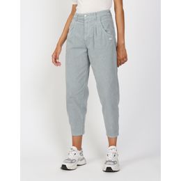 7/8-Hose Gang "94SILVIA CROPPED" Gr. 27, N-Gr, grau (glacier grey) Damen Hosen mit Bundfalten