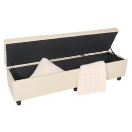 MCW Sitzbank mit Aufbewahrung Arezzo XXL, Leder ~ creme