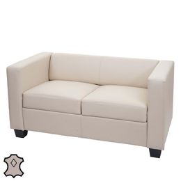 MCW 2er Sofa Lille ~ Leder, creme