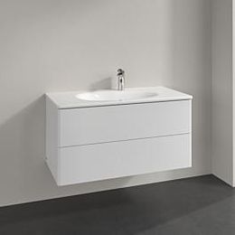 Villeroy & Boch Villeroy und Boch Antao Waschtisch-Unterschrank L05000GF 98,8x50,4x49,6cm, ohne Frontstruktur, glossy white lacquer, mit Beleuchtung