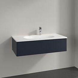 Villeroy & Boch Villeroy und Boch Antao Waschtisch-Unterschrank L02000HG 98,8x25,6x49,3cm, ohne Frontstruktur, midnight blue matt lacquer, mit Beleuchtung