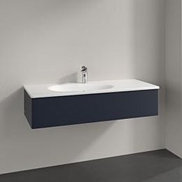 Villeroy & Boch Villeroy und Boch Antao Waschtisch-Unterschrank L03000HG 118,8x25,6x49,3cm, ohne Frontstruktur, midnight blue matt lacquer, mit Beleuchtung