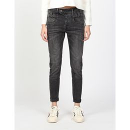 Slim-fit-Jeans Gang "94MARGE" Gr. 30, N-Gr, timeless grey wash Damen Jeans mit besonderem 4-Knopf-Verschluss