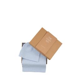 Tom Tailor Damen Schal und Beanie in Geschenkbox, blau, Meliert, Gr. ONESIZE