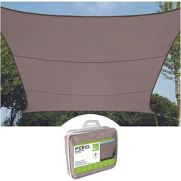 Perel Sonnensegel - quadratisch - 5 x 5 m - farbe: taupe