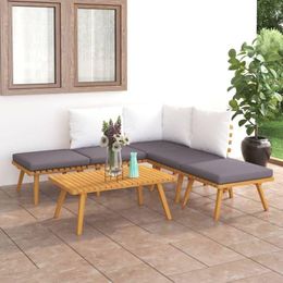 vidaXL - 6-tlg. Garten-Lounge-Set Massivholz Akazie