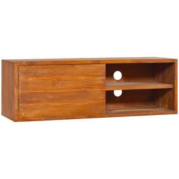 vidaXL - Wand-TV-Schrank 90x30x30 cm Teak Massivholz