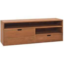 TV-Schrank 110x30x40 cm Teak Massivholz vidaXL