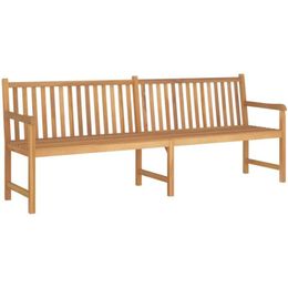 vidaXL - Gartenbank 228 cm Massivholz Teak