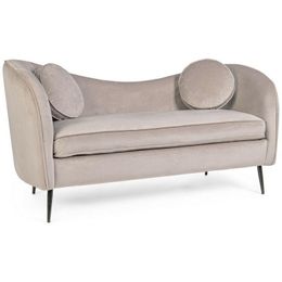 Bizzotto 2-Sitzer-Sofa mit Samteffekt Candis Light Grey