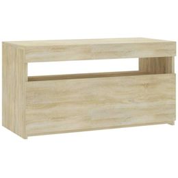 TV-Schrank mit LED-Leuchten Sonoma-Eiche 75x35x40 cm vidaXL