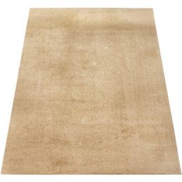 Teppich, Kurzflor-Teppich Für Wohnzimmer, Weich, Super Soft, Waschbar, In Beige 80x300 cm - Paco Home