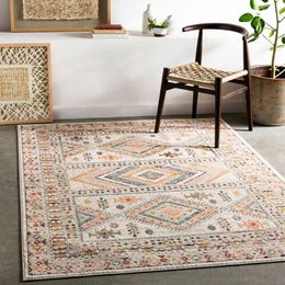 Teppich Kurzflor Wohnzimmer Skandi Design Berber Boho Mehrfarbig 200 x 275 cm - Surya