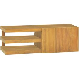 vidaXL - Wand-Badschrank 90x40x30 cm Massivholz Teak