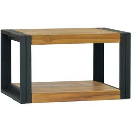 vidaXL - Wand-Badregal 60x45x35 cm Massivholz Teak