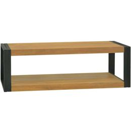 vidaXL - Wand-Badregal 110x45x35 cm Massivholz Teak