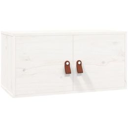 vidaXL - Wandschrank Weiß 60x30x30 cm Massivholz Kiefer