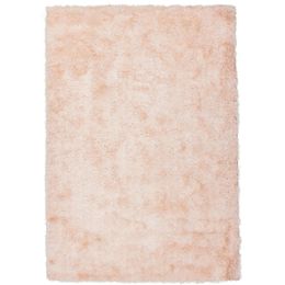 Hochflor-Teppich Bruno Banani "Alga" Teppiche Gr. B: 200cm, 40mm, L: 290cm, rosa Uni, Shaggy, Langflor, besonders weich und kuschelig, Wohnzimmer