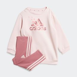 Trainingsanzug adidas Sportswear "IG FLWR LEG SET" Gr. 80, pink (sandy pink) Kinder Sportanzüge