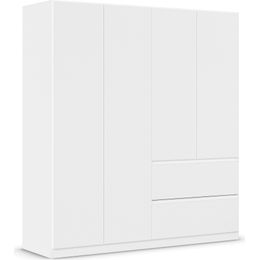 Drehtürenschrank Rauch "Kleiderschrank Schrank Garderobe Wäscheschrank COSTA in 3 Breiten" Schränke Gr. B/H/T: 181cm x 197cm x 54cm, 4 St., weiß (alpinweiß) viel Platz, grifflose Front und Push-to-Open Funktion MADE IN GERMANY