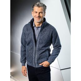 Strickjacke Marco Donati Gr. 50, blau (blau, meliert) Herren Strickjacken