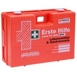 Leina-Werke Erste-Hilfe-Koffer Pro Safe plus Lebensmittel & Gastronomie DIN 13169 + Erweiterung orange