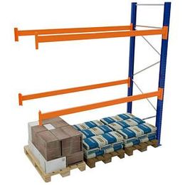 Schulte Anbau-Schwerlastregal 46828-N orange, blau, silber 278,6 x 110,0 x 400,0 cm