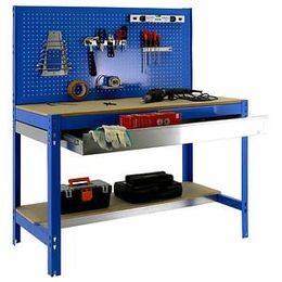 Simonrack Werkbank KIT SIMONWORK BT2 BOX 1200 + Gratis Deutschland-Schal blau 1 Schublade 120,0 x 61,0 x 144,5 cm