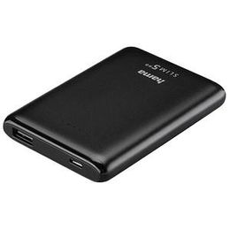 Hama SLIM 5HD Powerbank 5.000 mAh schwarz