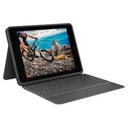 Logitech RUGGED FOLIO Tablet-Tastatur schwarz geeignet für Apple iPad 7. Gen (2019), Apple iPad 8. Gen (2020), Apple iPad 9. Gen (2021)